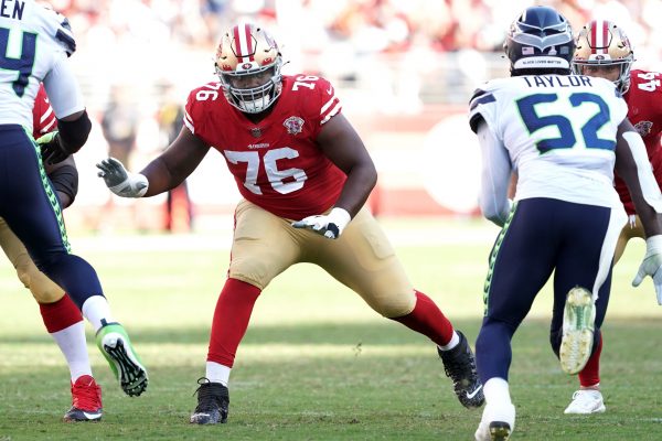 Rookie OL Jaylon Moore suddenly one of 49ers most important players vs ...
