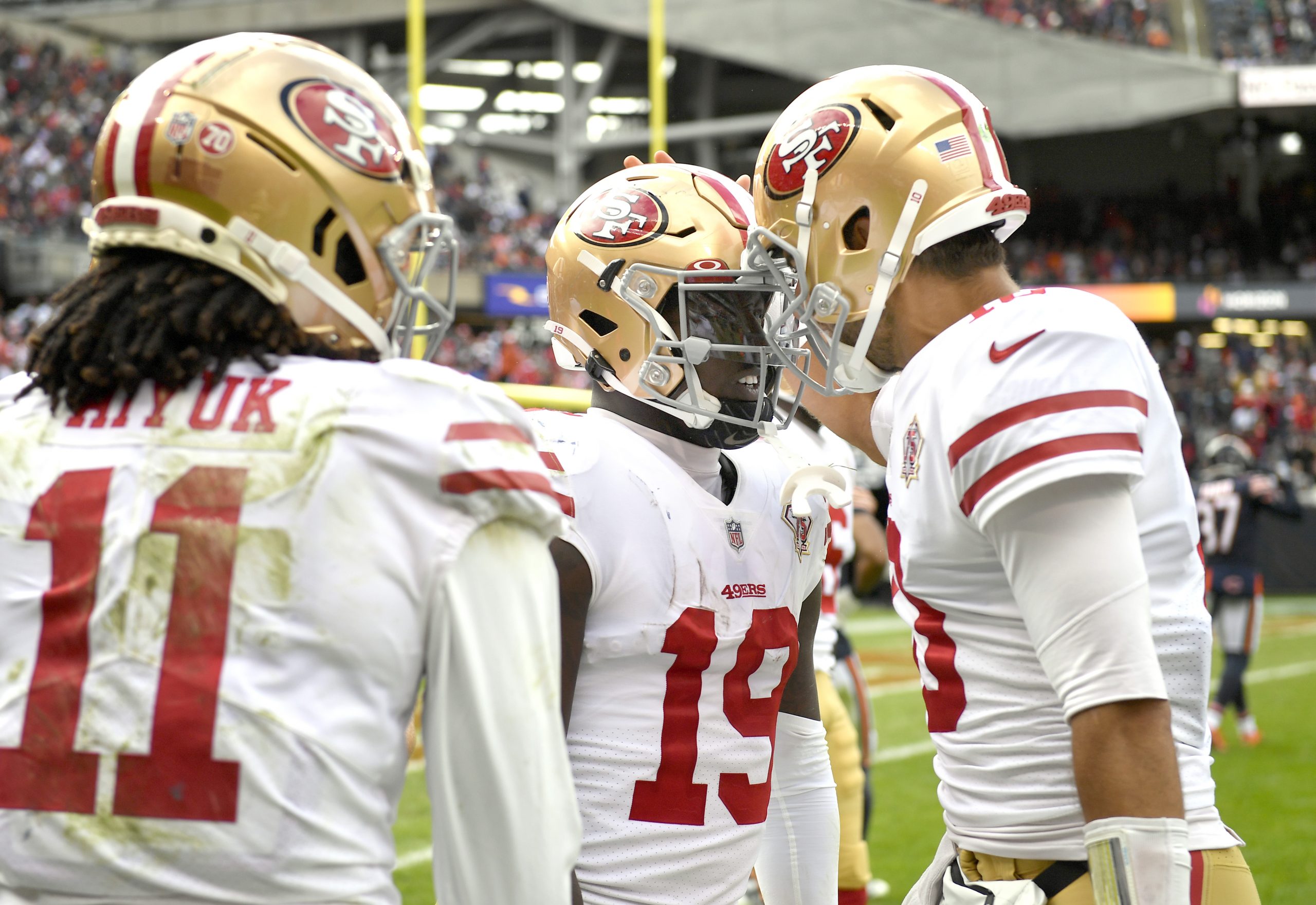 49ers offensive position grades through 1st half of season