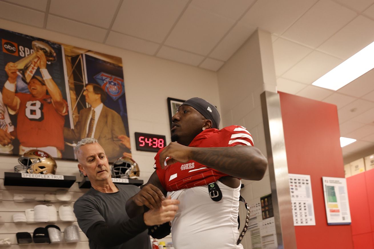 Good news: Deebo Samuel will be limited in practice today