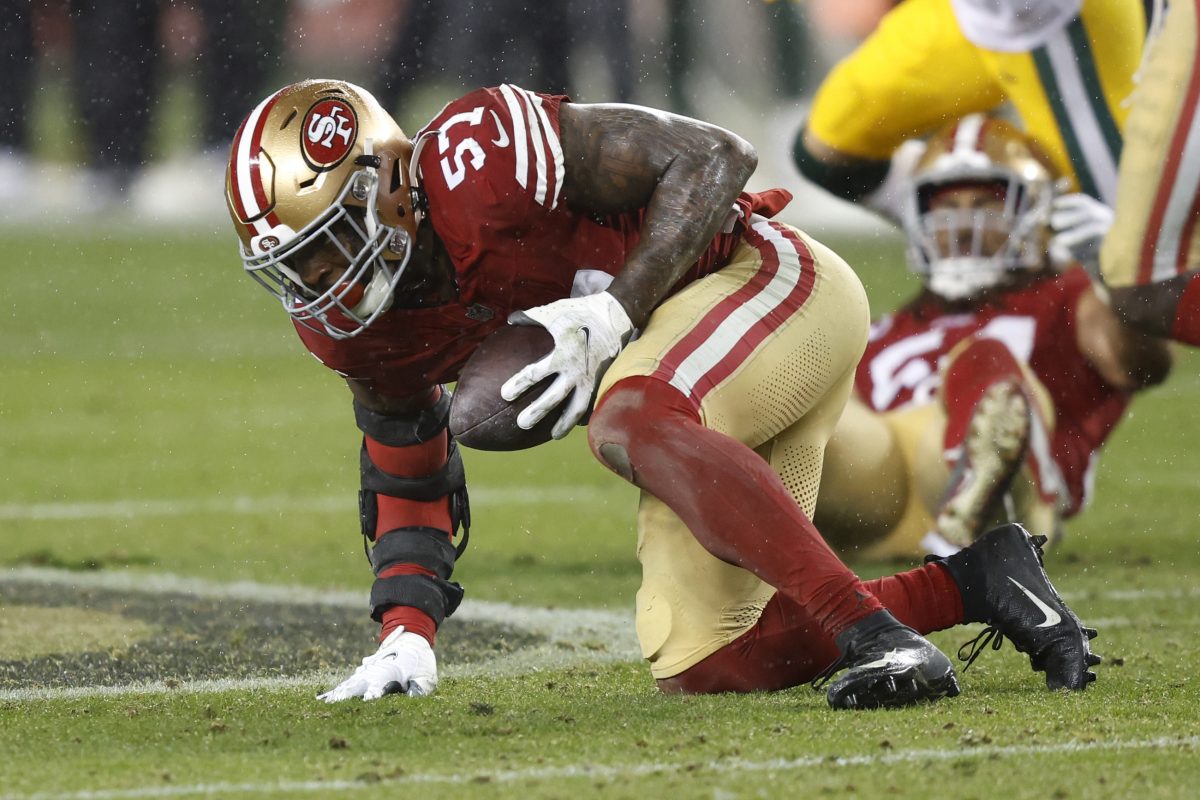 Why Kyle Shanahan had mixed emotions after Dre Greenlaw's game-winning ...