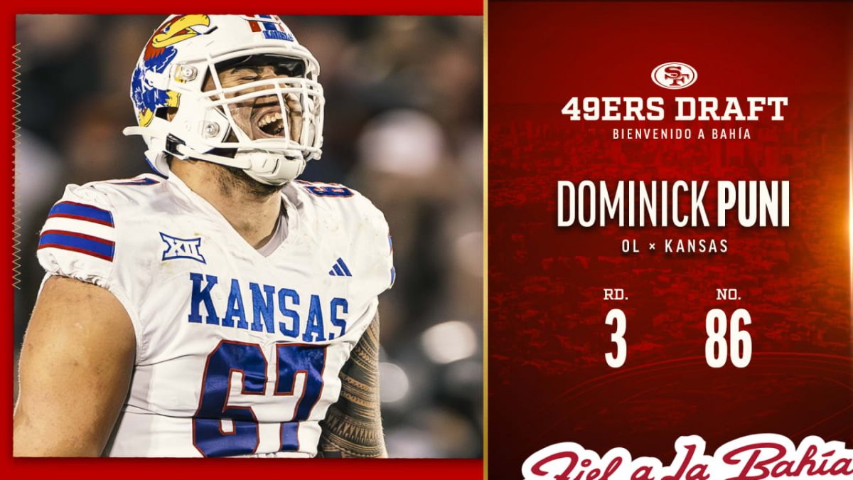 Los 49ers Seleccionan al Liniero Ofensivo Dominick Puni, con el Pick 86 ...